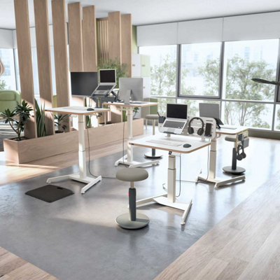 Leitz Ergo Electric Sit & Standing Desk Adjustable Home Office Compter ...