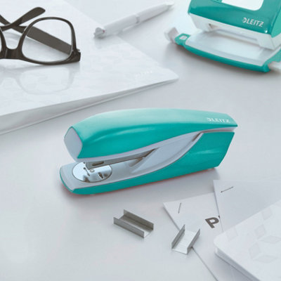Leitz NeXXt Wow Ice Blue Metal 30 Sheet Office Stapler | DIY at B&Q