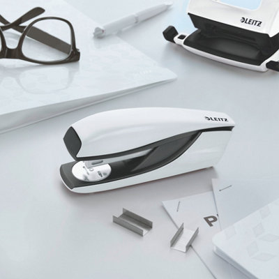 Leitz NeXXt Wow Pearl White Metal 30 Sheet Office Stapler