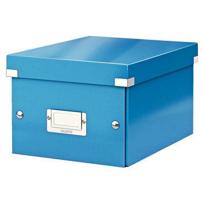 Leitz Wow Click & Store Blue Storage Box with Label Holder Small | DIY ...