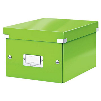 Leitz Wow Click & Store Green Storage Box with Label Holder Small | DIY ...