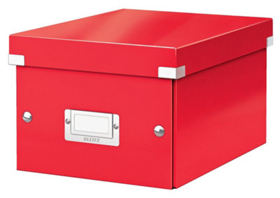 Leitz Wow Click & Store Red Storage Box with Label Holder Small | DIY ...