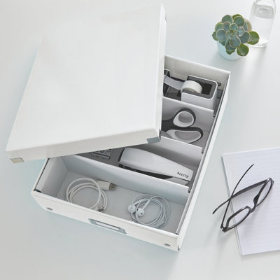 Leitz Wow Click & Store White Organiser Box Medium
