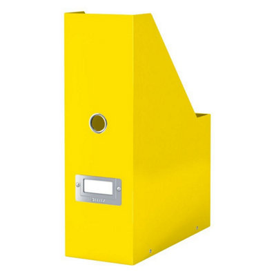 Leitz Wow Click & Store White Yellow Magazine File with Label Holder ...