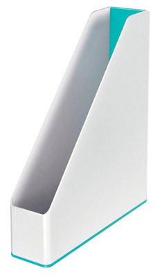 Leitz Wow White Ice Blue Dual Colour Magazine File A4 | DIY at B&Q