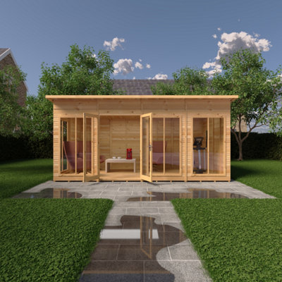 Lela 16x8 Summerhouse - L282.1 x W490.4 x H227.5 cm