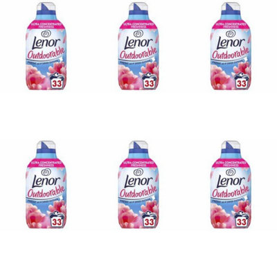 Lenor Outdoorable Pink Blossom 33 Washes, 462 ml (Pack of 6)