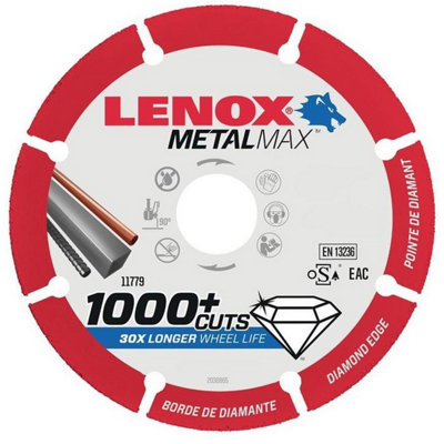 Lenox 115mm MetalMax Angle Grinder Diamond Metal Disc Cutting Grinding ...