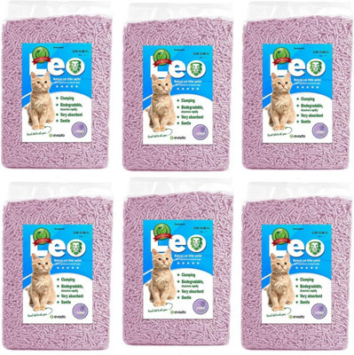 Leo Eco Friendly Cat Litter - LAVENDER Pack of 6