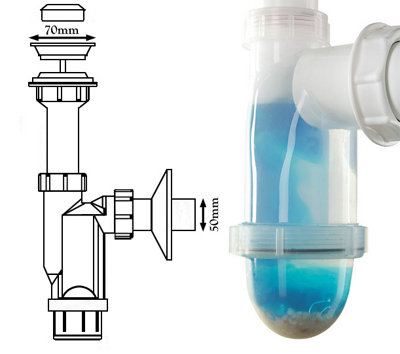 Leominor Bathroom Kitchen Single Bottle Drain Waste Trap with ...