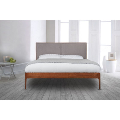Leon Solid Wooden Bedframe 4FT Double 5FT King in Oak Finish ...