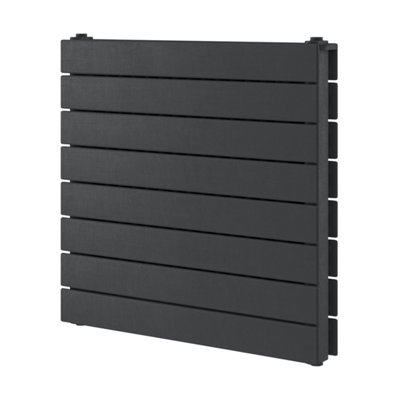 Leonardo Anthracite Horizontal Convector Radiator - 600x600mm | DIY at B&Q