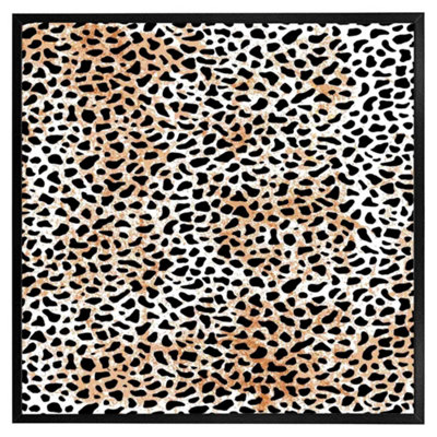 Leopard print (Picutre Frame) / 24x24" / Black | DIY at B&Q