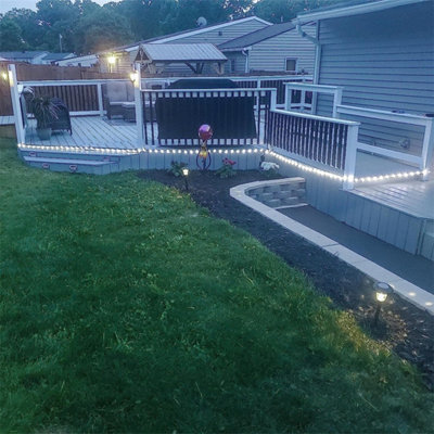 Lepro 10m 240 LED Outdoor Rope Lights, Cool White, Outdoor String ...