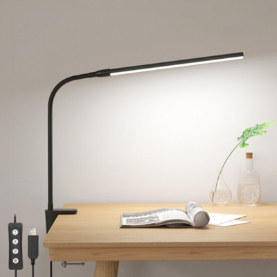 Lepro Desk Lamp with Clamp Black, 3 Colour Modes x 10 Brightness Levels ...