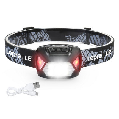 Lepro Head Torch Rechargeable, 2000L Waterproof LED Headlamp