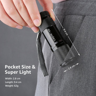 Lepro LE UV Torch, 9 LED 395nm Ultraviolet Flashlight, Blacklight Detector for Pet Stain, Bugs ...