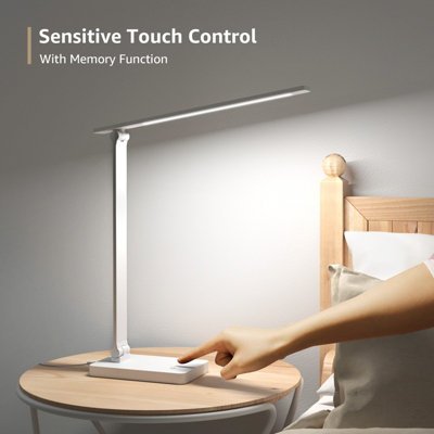 Lepro LED Desk Lamp White, 5 Colour Modes x 5 Brightness Levels, 800lm ...