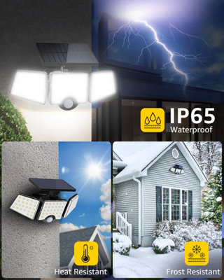 Lepro Solar Security Lights, 1200LM Solar Floodlights Motion Sensor ...