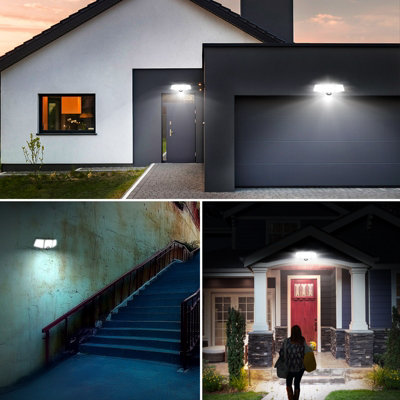 Lepro Solar Security Lights Outdoor Motion Sensor, 1200LM Flood Lights ...