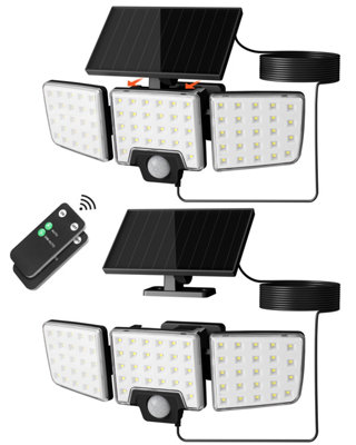 Lepro Solar Security Lights Outdoor Motion Sensor, 2 in 1 Separated and ...