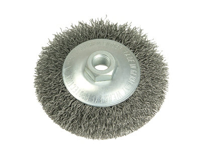 Lessmann 100Mm Conical Bevel Brush with M14 Bore for Heavy-Duty Cleaning