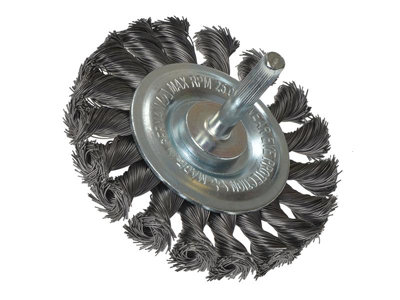 Lessmann 417.168 Knotted Wheel Brush with Shank 75 x 12mm, 0.35 Steel ...