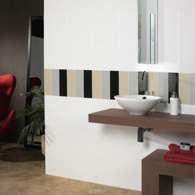 Lesso Blanco Brillo Polished Ceramic Subway Tile 10 x 30cm