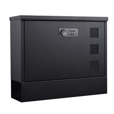 Letter Box Wall Mounted Large Steel Lockable via 3- digit Codes Mail ...