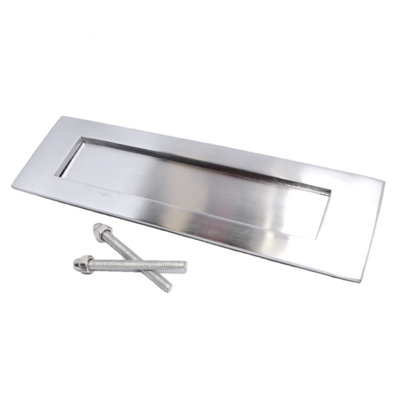 LETTER PLATE 10" x 3" Sprung Flap Doors Satin Finish
