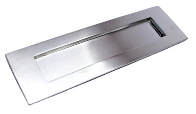 LETTER PLATE 10" x 3" Sprung Flap Doors Satin Finish
