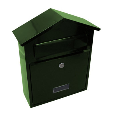 Letter Post Mail Box Metal Green Wall Door Gate Fence Garden House ...