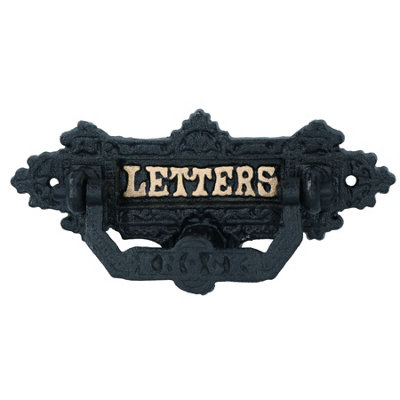 Letter Post Mail Box Slot Flap Plate Cast Iron Wall Front Door Gate ...