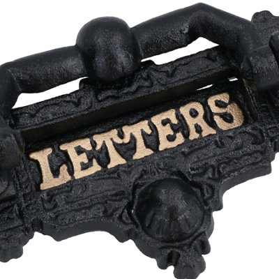 Letter Post Mail Box Slot Flap Plate Cast Iron Wall Front Door Gate ...