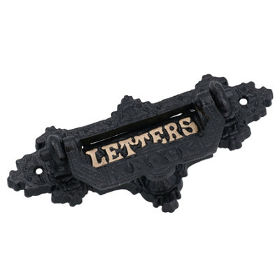 Letter Post Mail Box Slot Flap Plate Cast Iron Wall Front Door Gate ...