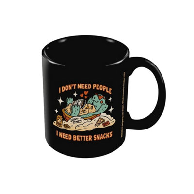 Letter Shoppe I Need Better Snacks 325ml Mug Black (One Size)