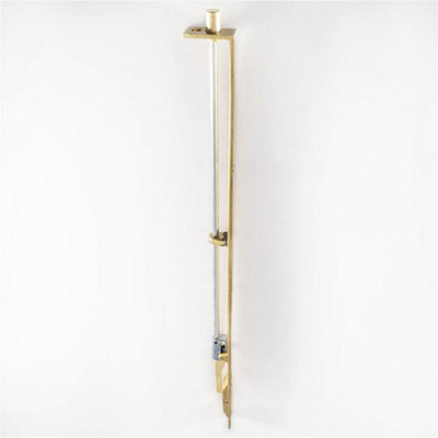 Lever Action Flush Door Bolt with Flat Keep Plate 610mm x 20mm Polished ...