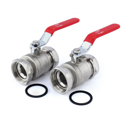 LEVER HANDLE BALL PUMP VALVE - 1.1/2" X 35MM (PAIR) FROM TESLA UK