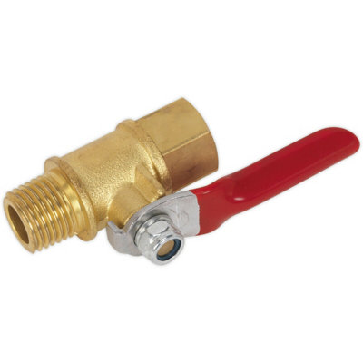 Lever Style Ball Valve - 1/4" Male BSPT Inlet to 1/4" Female BSP - Air ...