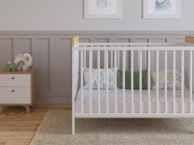 Levi Cot Bed 120x60cm with Microfiber Quilted mattress