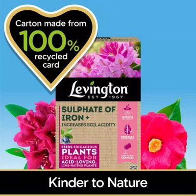 Levington Sulphate of Iron 1.5kg Soil Acidifier and Feed for Ericaceous ...