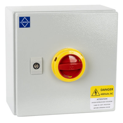 LEWDEN IS324P 32A TP+N METAL ISOLATOR SWITCH DISCONNECTOR