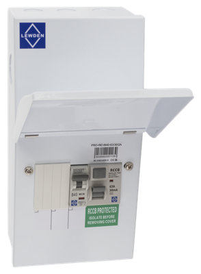 Lewden PRO-REV40B 40A 5 Module EV Consumer Unit With Type B Rccb