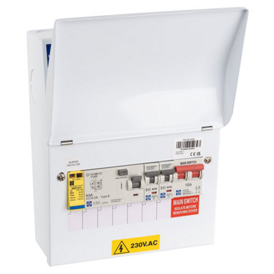 Lewden PRO-REV40BS 40A 5 Module EV Consumer Unit With Type B Rccb ...