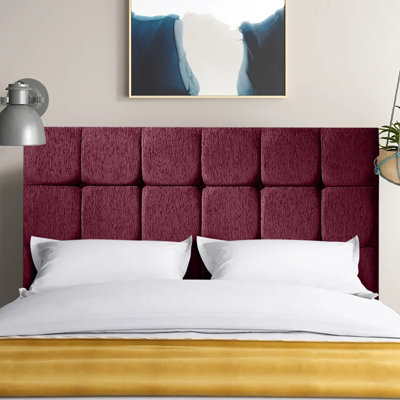 Lexie 54 inch Floorstanding Headboard Plush Velvet - Maroon