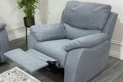 Lexus Electric Reclining Sofa Suite For Living Room (Grey, 3 Seater)
