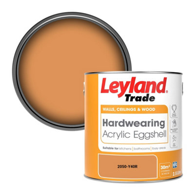 LEYLAND TRADE HARDWEARING ACRYLIC EGGSHELL EMULSION PAINT (2050-Y40R) 2.5L