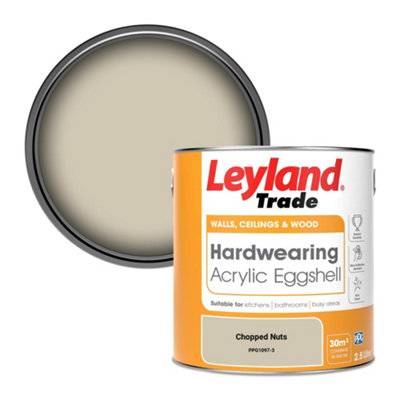 Leyland Trade Hardwearing Acrylic Eggshell Emulsion Paint Chopped Nuts ...