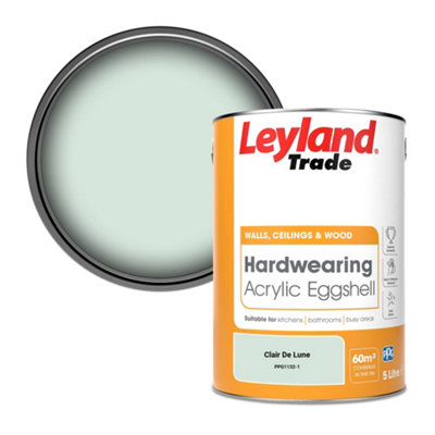 Leyland Trade Hardwearing Acrylic Eggshell Emulsion Paint Clair De Lune ...