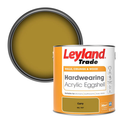 Leyland Trade Hardwearing Acrylic Eggshell Emulsion Paint Curry (RAL ...